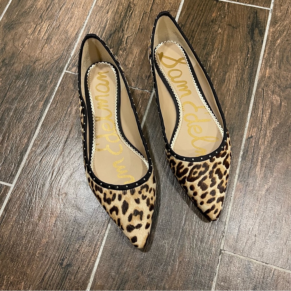 Sam Edelman Riviera Sand Leopard Print Flats - Gem
